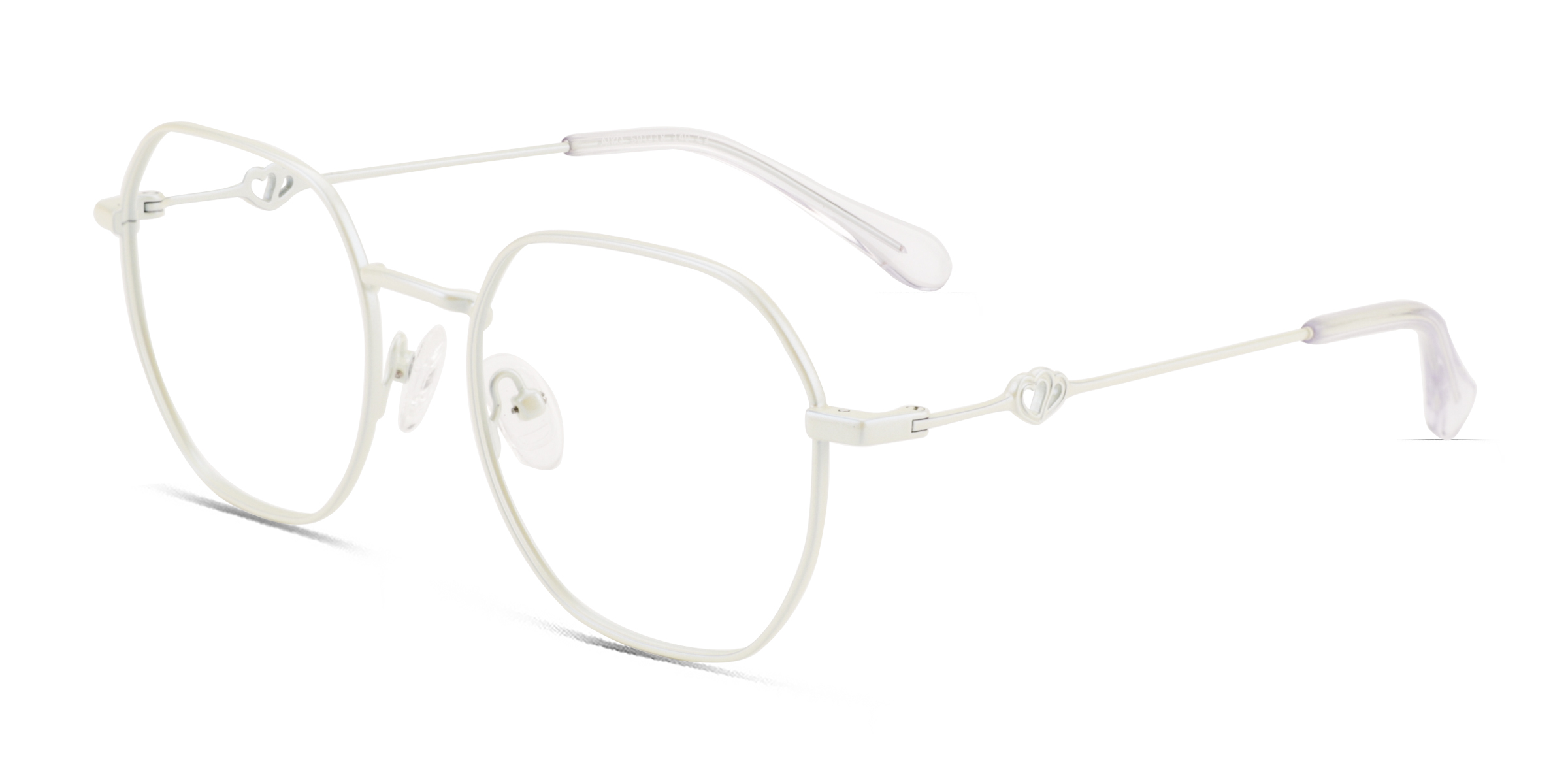 Aiko Geometric Pearly White Full Rim Eyeglasses | Eyebuydirect