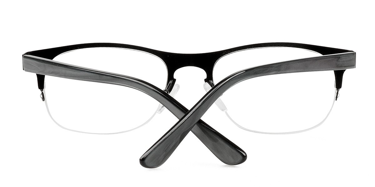 Farley Square Black & Gray Semi Rimless Eyeglasses | Eyebuydirect