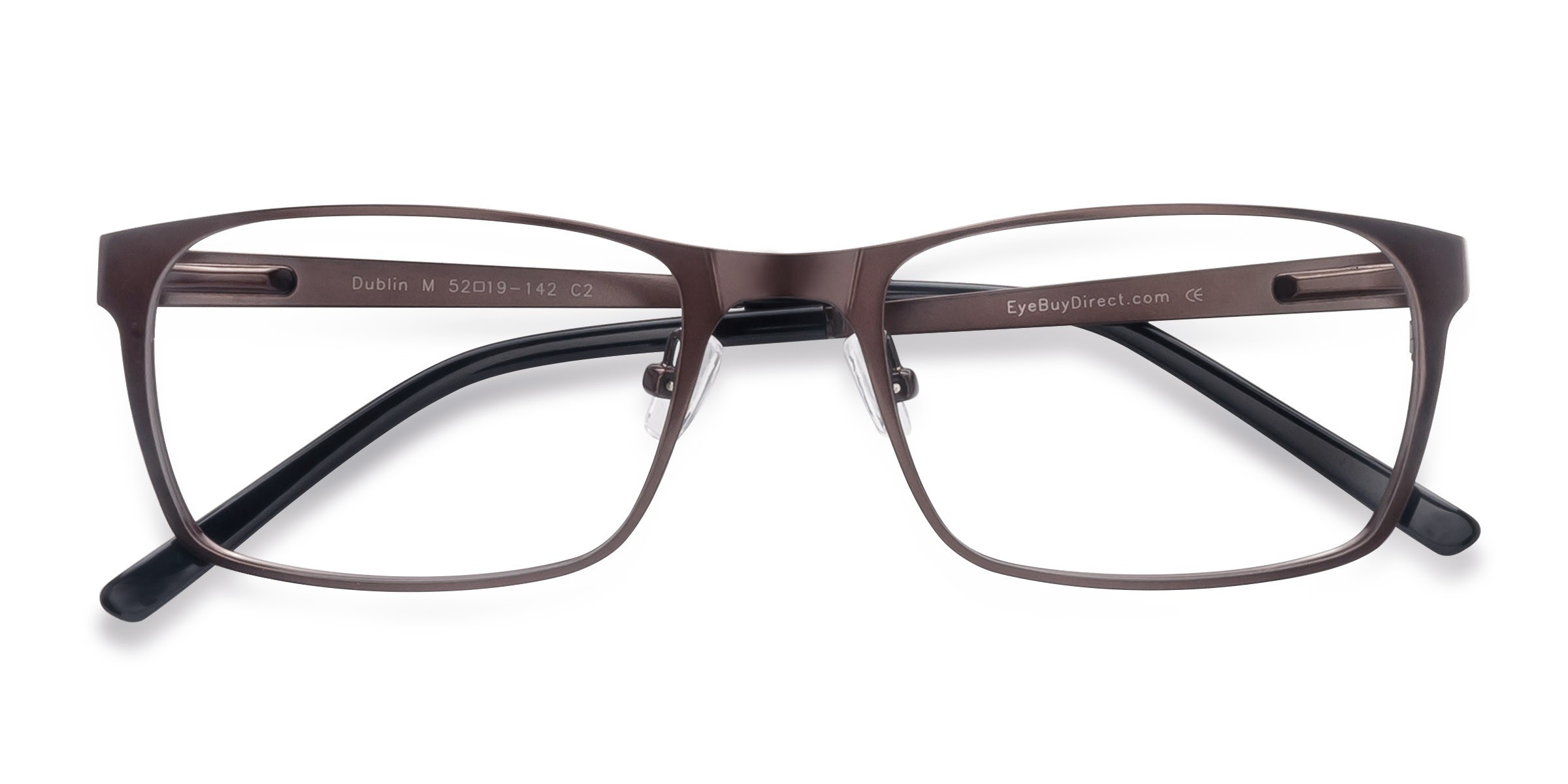 Dublin Rectangle Coffee Full Rim Eyeglasses | Eyebuydirect