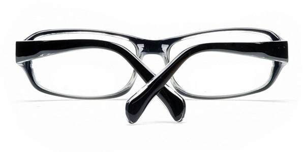 JA00037 Rectangle Black & Clear Full Rim Eyeglasses | Eyebuydirect Canada