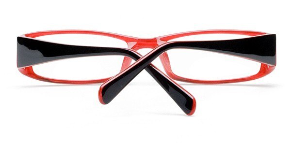 JA00038 Rectangle Black & Red Glasses for Women | Eyebuydirect Canada