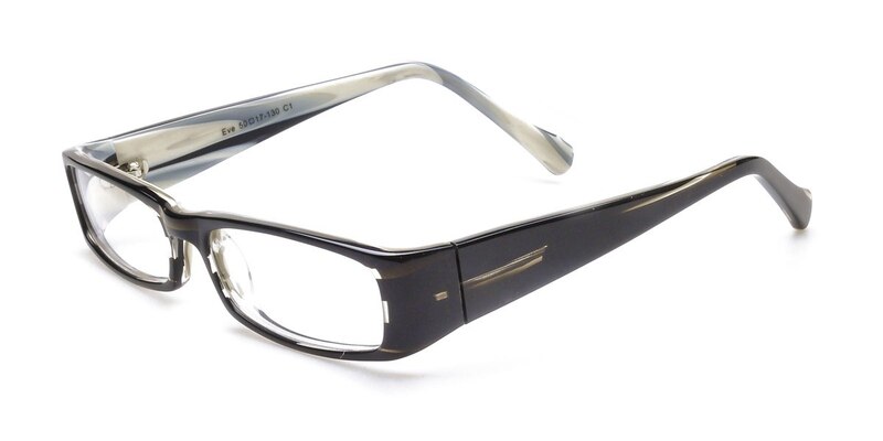 Eve Rectangle Black & White Glasses for Women | Eyebuydirect