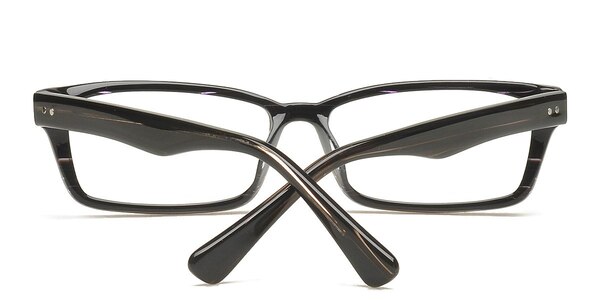 HA814 Rectangle Black & Clear Glasses for Men | Eyebuydirect
