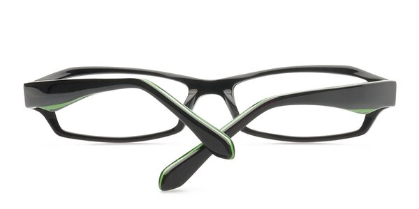Freddi Rectangle Black & Green Glasses for Women | Eyebuydirect