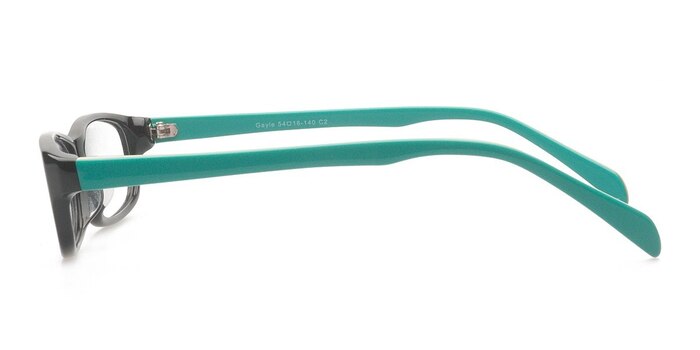 Gayle Rectangle Black & Green Glasses for Women | Eyebuydirect Canada