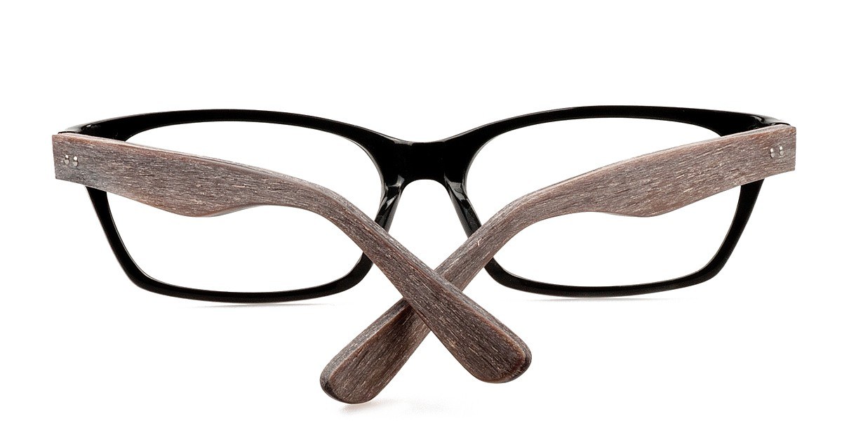 Stevie Rectangle Black & Coffee Full Rim Eyeglasses | Eyebuydirect