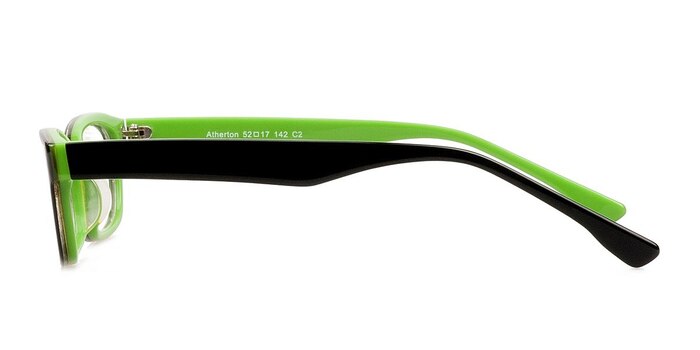Atherton Rectangle Black & Green Glasses for Women | Eyebuydirect Canada