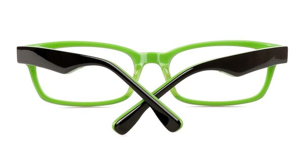 Atherton Rectangle Black & Green Glasses for Women | Eyebuydirect Canada