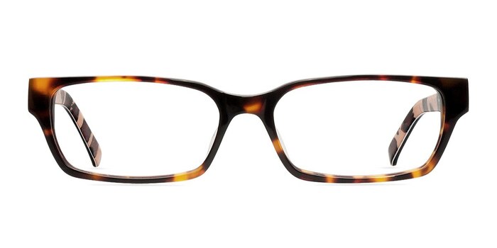 Knight Rectangle Brown & Tortoise Full Rim Eyeglasses | Eyebuydirect