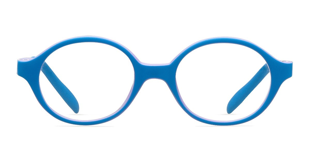 Theo Round Blue & Purple Glasses For Kids | Eyebuydirect