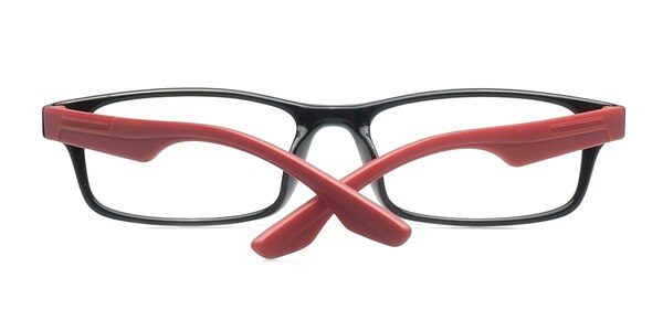 Rae Rectangle Black & Red Glasses for Women | Eyebuydirect Canada