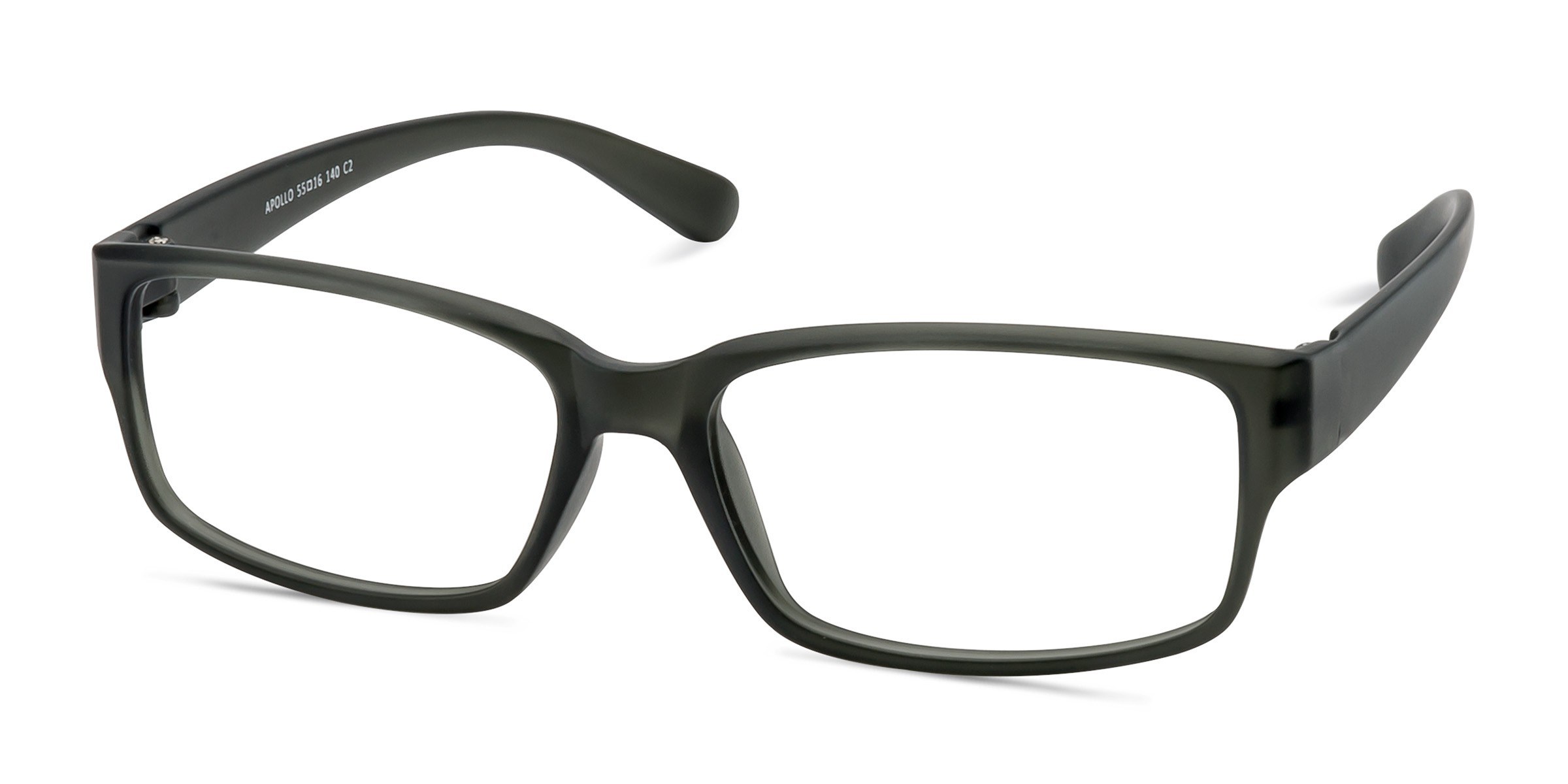 Apollo Rectangle Matte Gray Glasses for Men | Eyebuydirect Canada