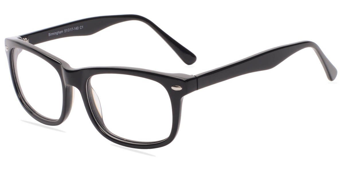 Birmingham Rectangle Black Full Rim Eyeglasses | Eyebuydirect