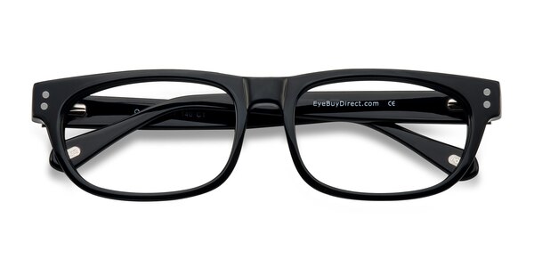 Oslo Rectangle Shiny Black Full Rim Eyeglasses | Eyebuydirect Canada