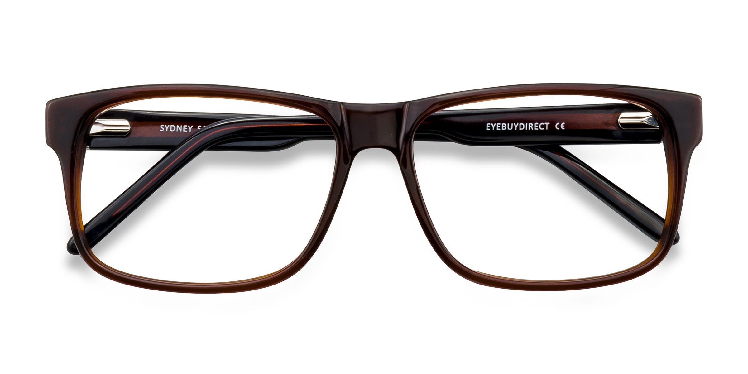 Sydney Rectangle Brown Full Rim Eyeglasses | Eyebuydirect Canada