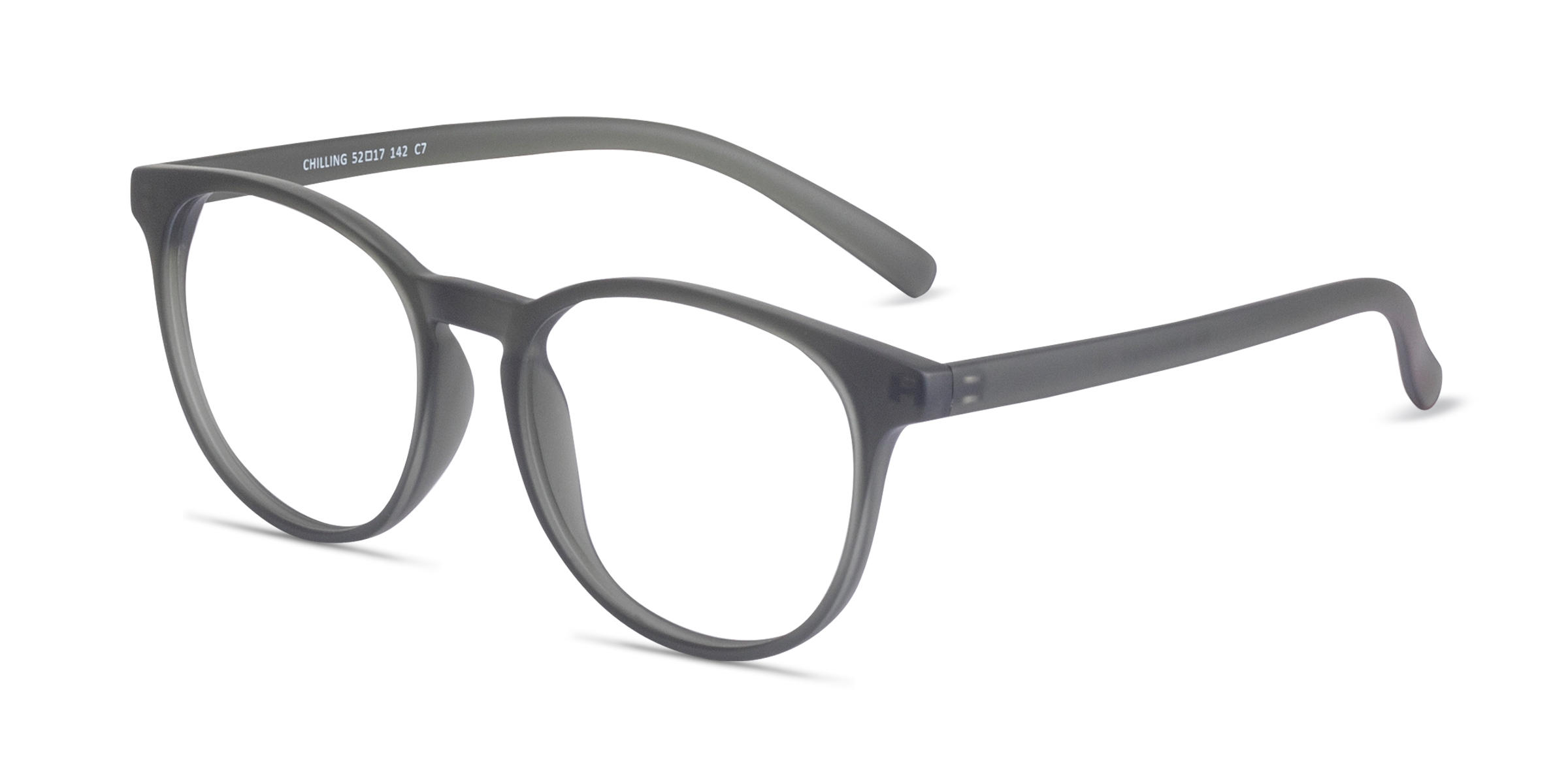 Chilling Round Matte Gray Full Rim Eyeglasses | Eyebuydirect