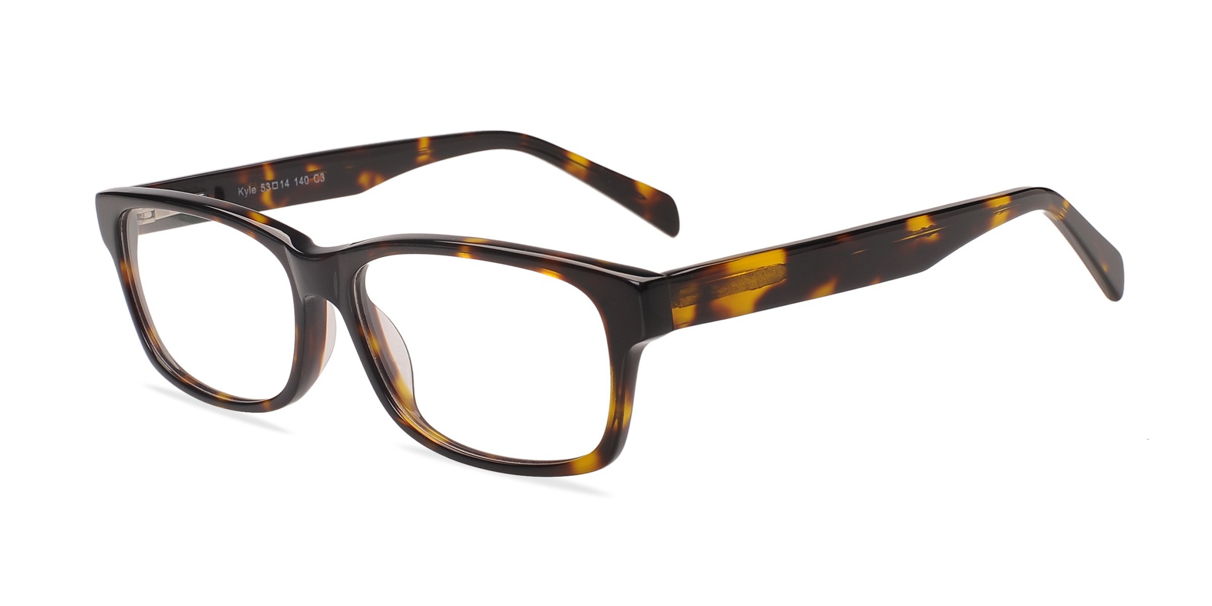 Kyle Rectangle Brown & Tortoise Full Rim Eyeglasses | Eyebuydirect Canada