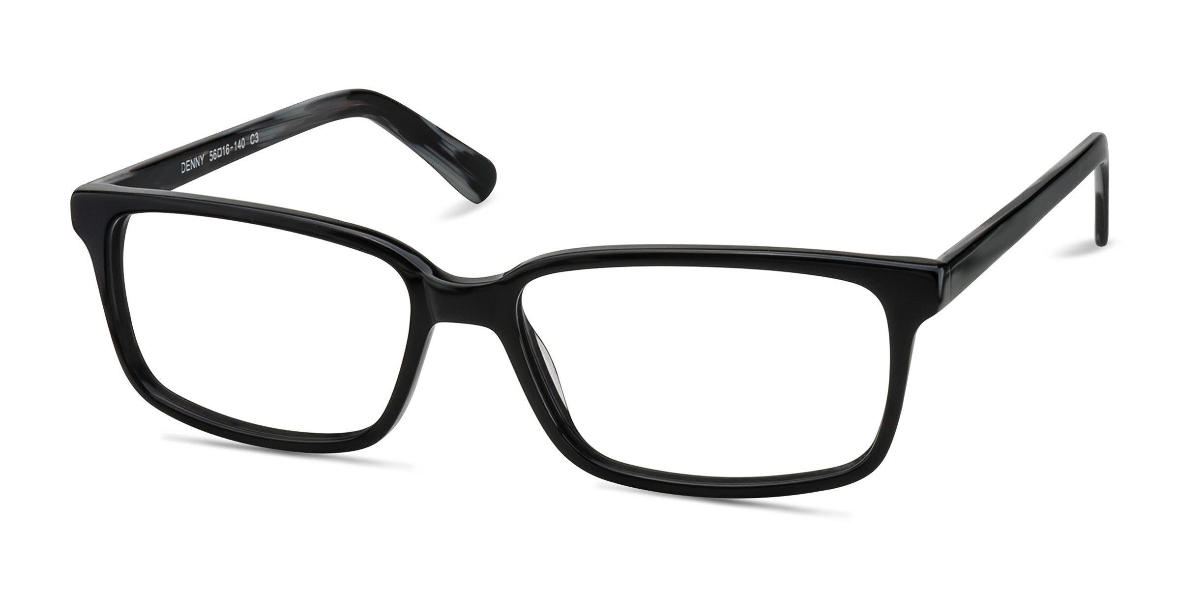 Denny Rectangle Black & Gray Full Rim Eyeglasses | Eyebuydirect