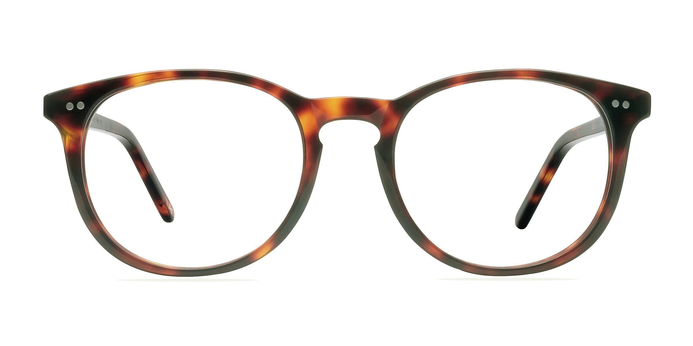 Aura Round Warm Tortoise Full Rim Eyeglasses | Eyebuydirect