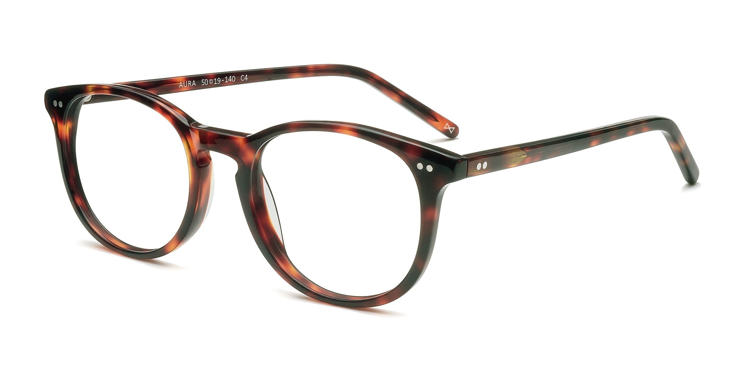 Aura Round Warm Tortoise Full Rim Eyeglasses | Eyebuydirect
