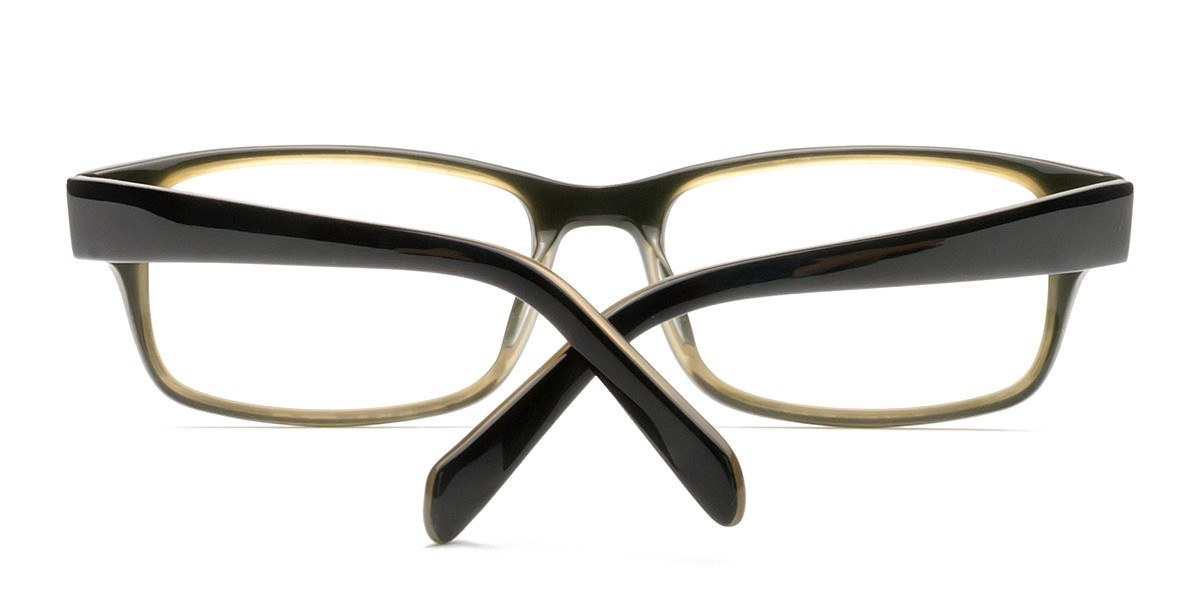 Focus Rectangle Black & Green Glasses for Women | Eyebuydirect