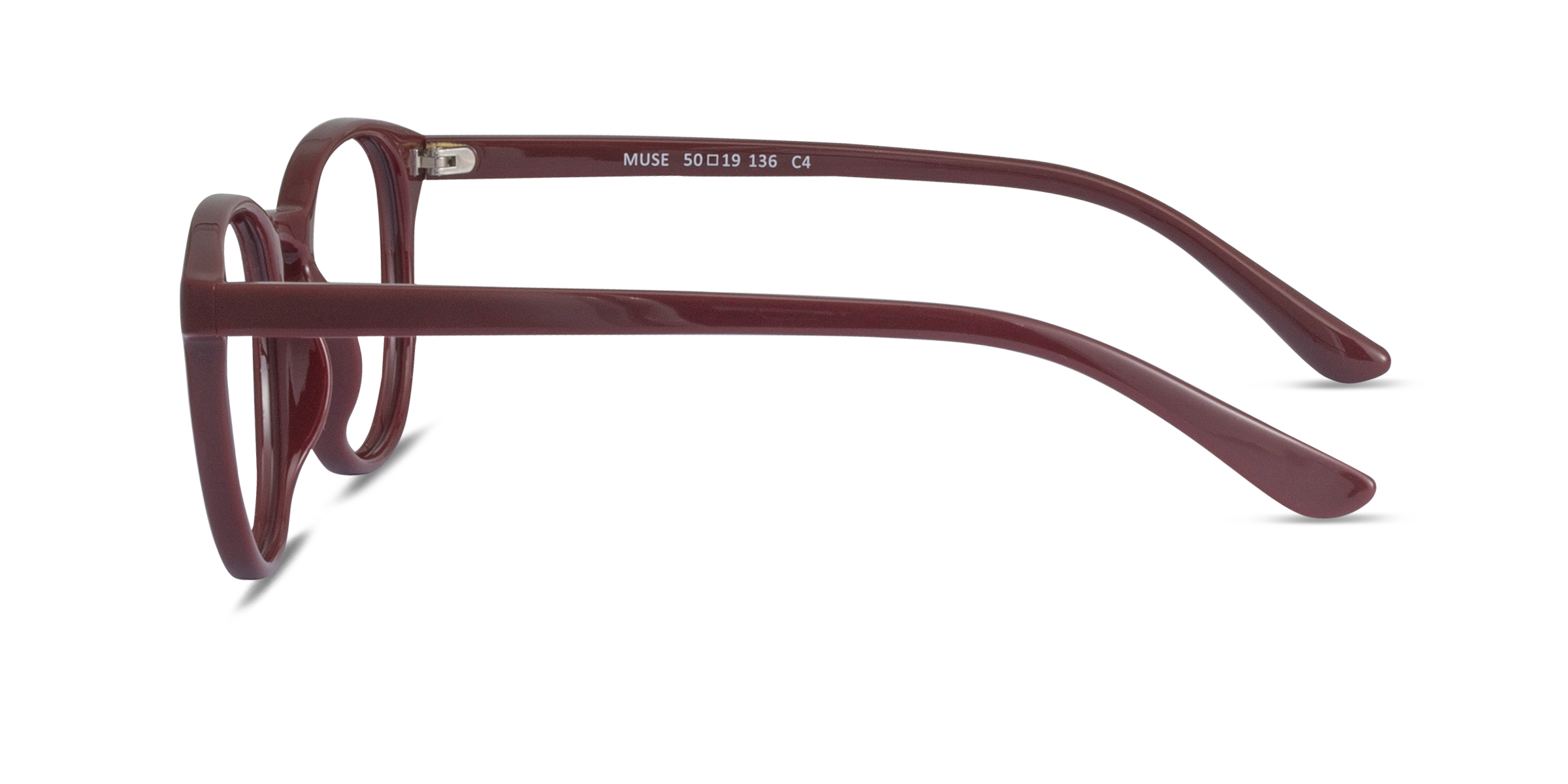 Muse Round Dark Red Glasses for Women | Eyebuydirect