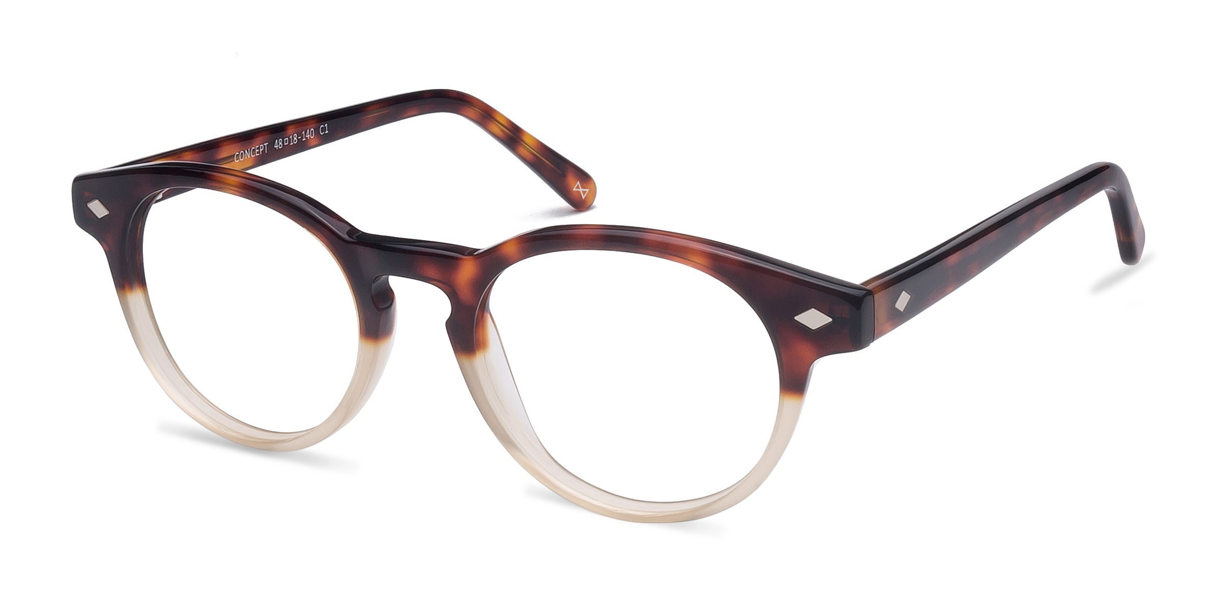 Concept Round Macchiato Tortoise Full Rim Eyeglasses | Eyebuydirect