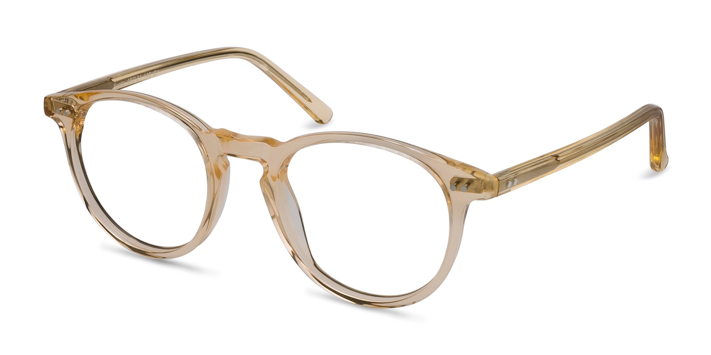 Kyoto Round Clear Yellow Full Rim Eyeglasses | Eyebuydirect