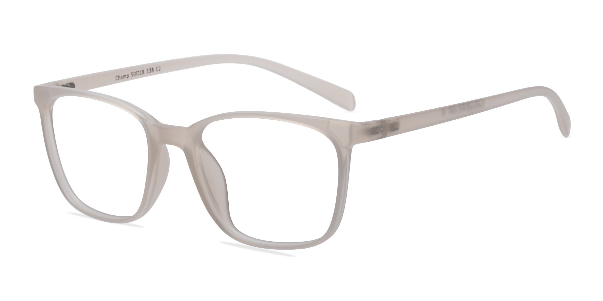 Champ Square Clear & White Full Rim Eyeglasses | Eyebuydirect Canada
