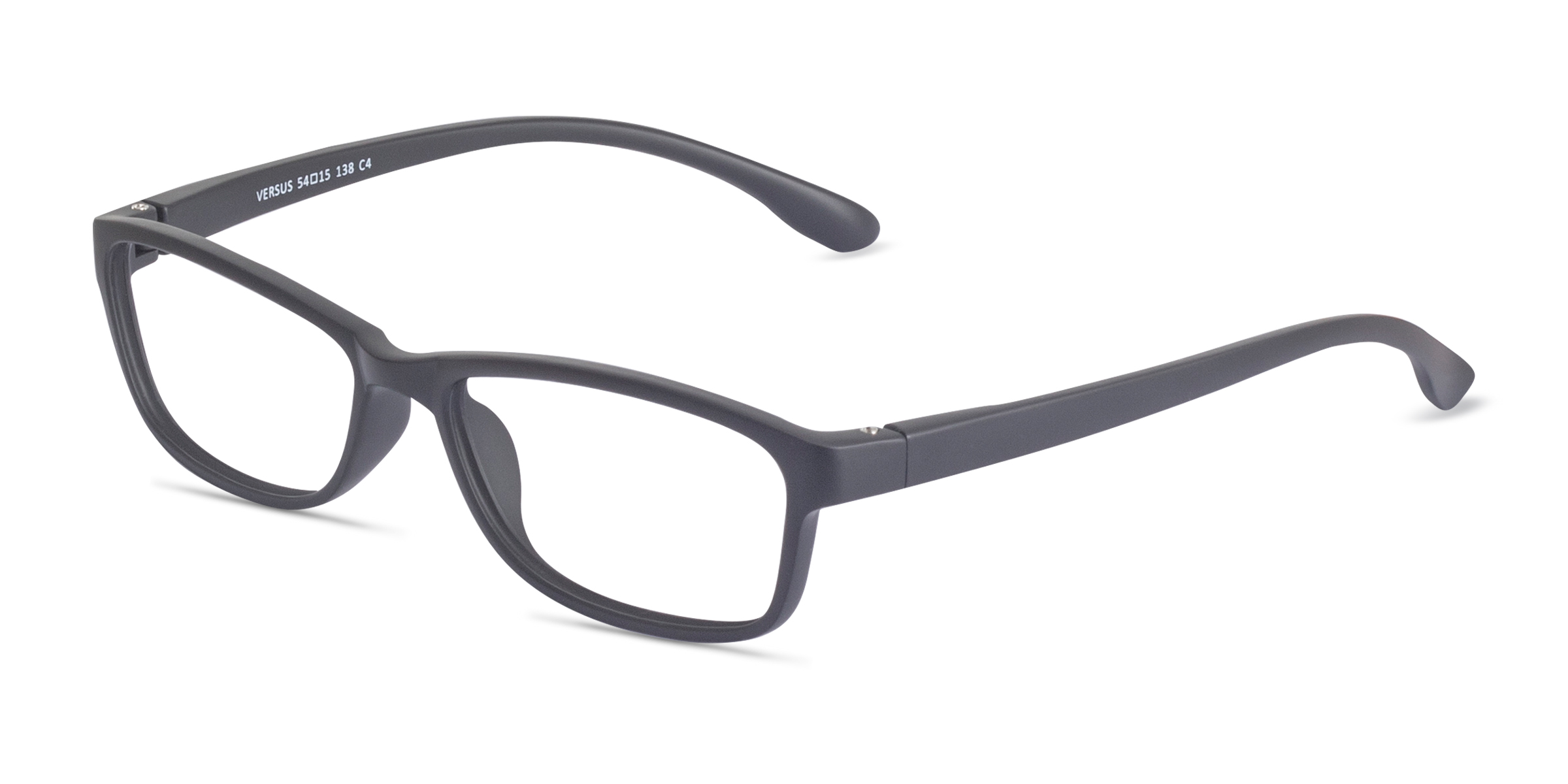 Versus Rectangle Matte Black Full Rim Eyeglasses Eyebuydirect Canada