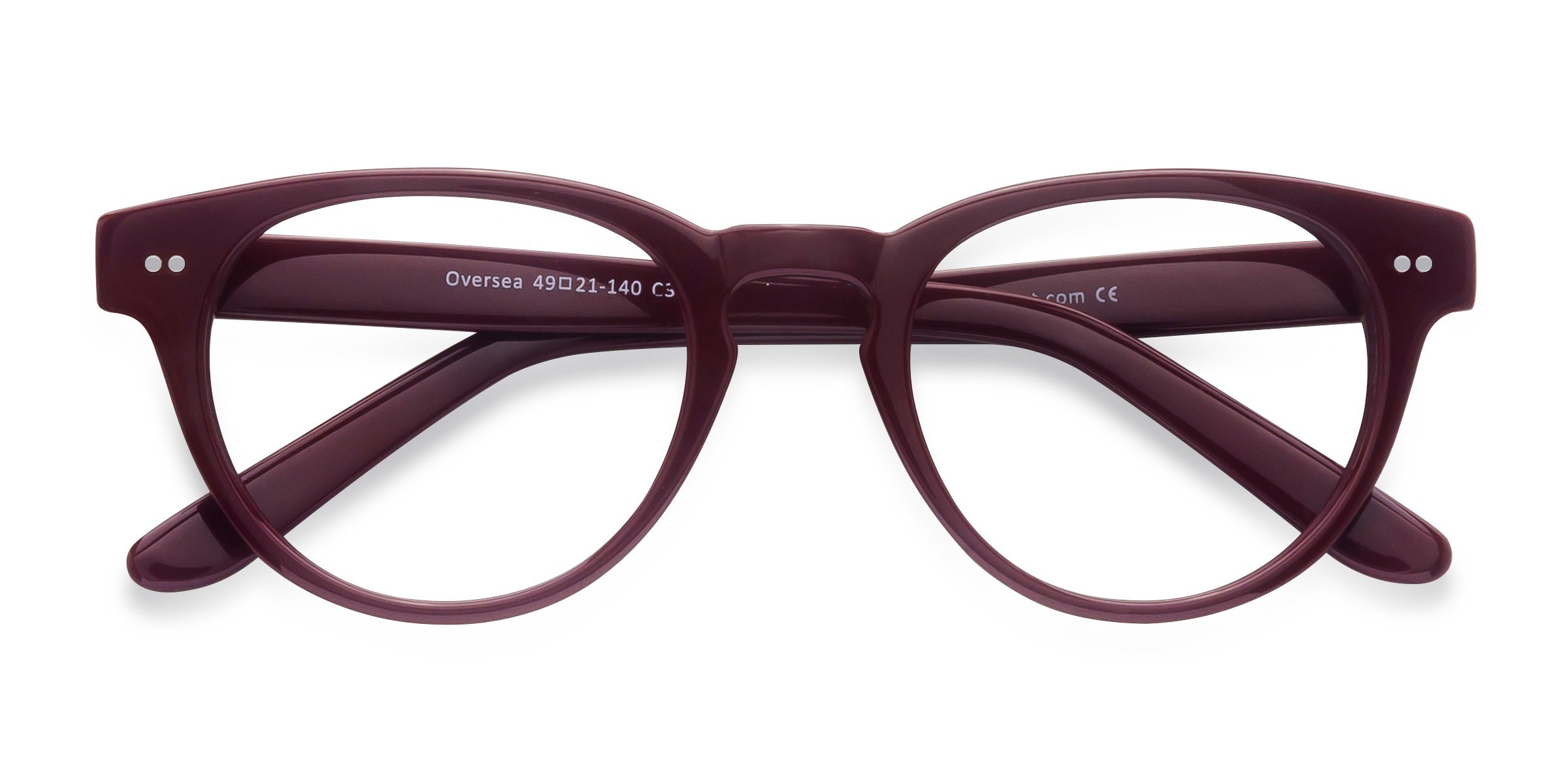 Oversea Round Dark Red Glasses for Women | Eyebuydirect