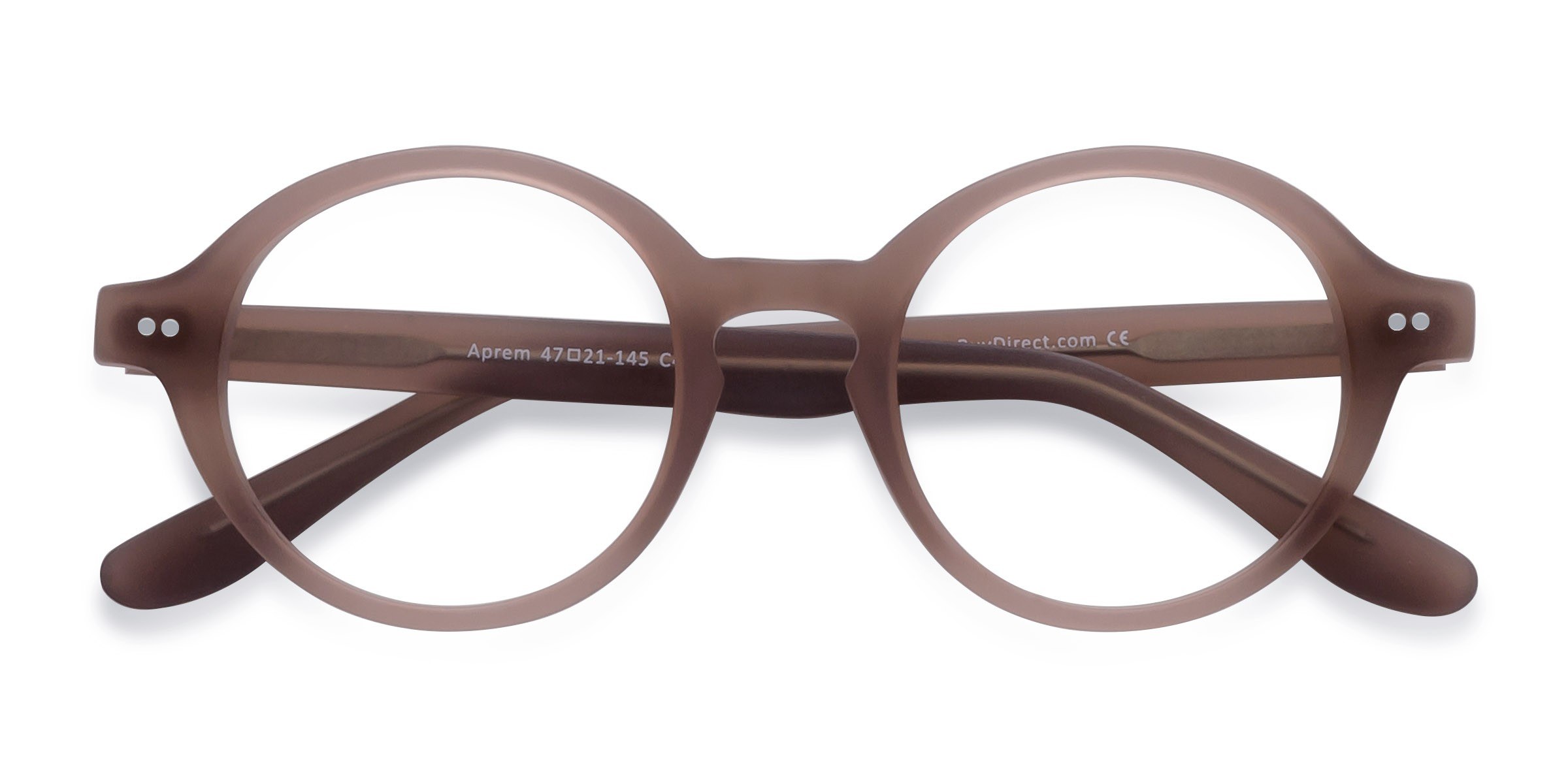 Aprem Round Matte Brown Full Rim Eyeglasses | Eyebuydirect Canada