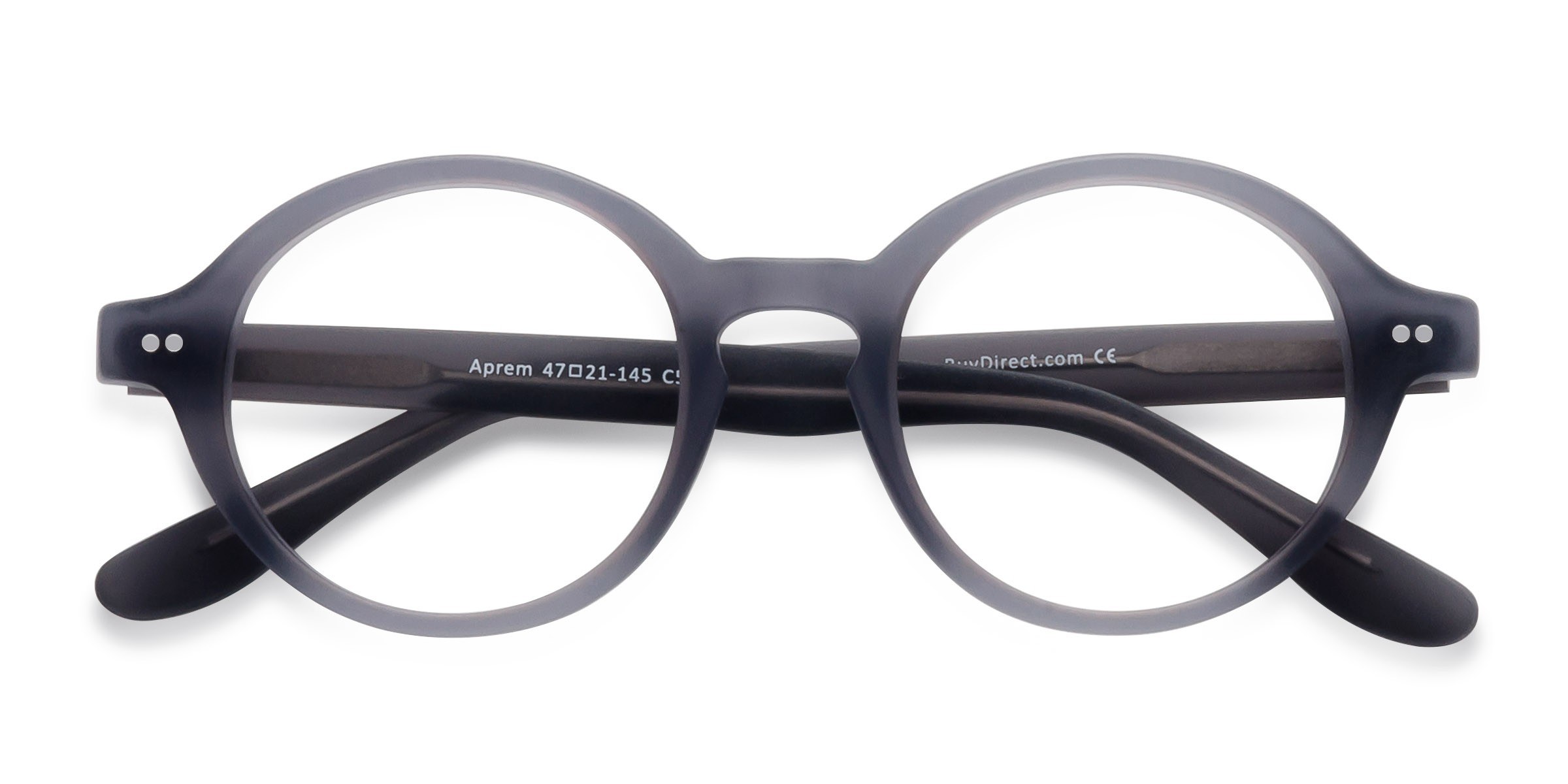 Aprem Round Matte Gray Full Rim Eyeglasses | Eyebuydirect Canada