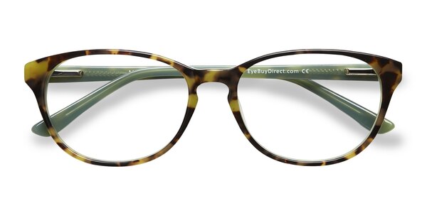 Mars Round Green Tortoise Glasses for Women | Eyebuydirect