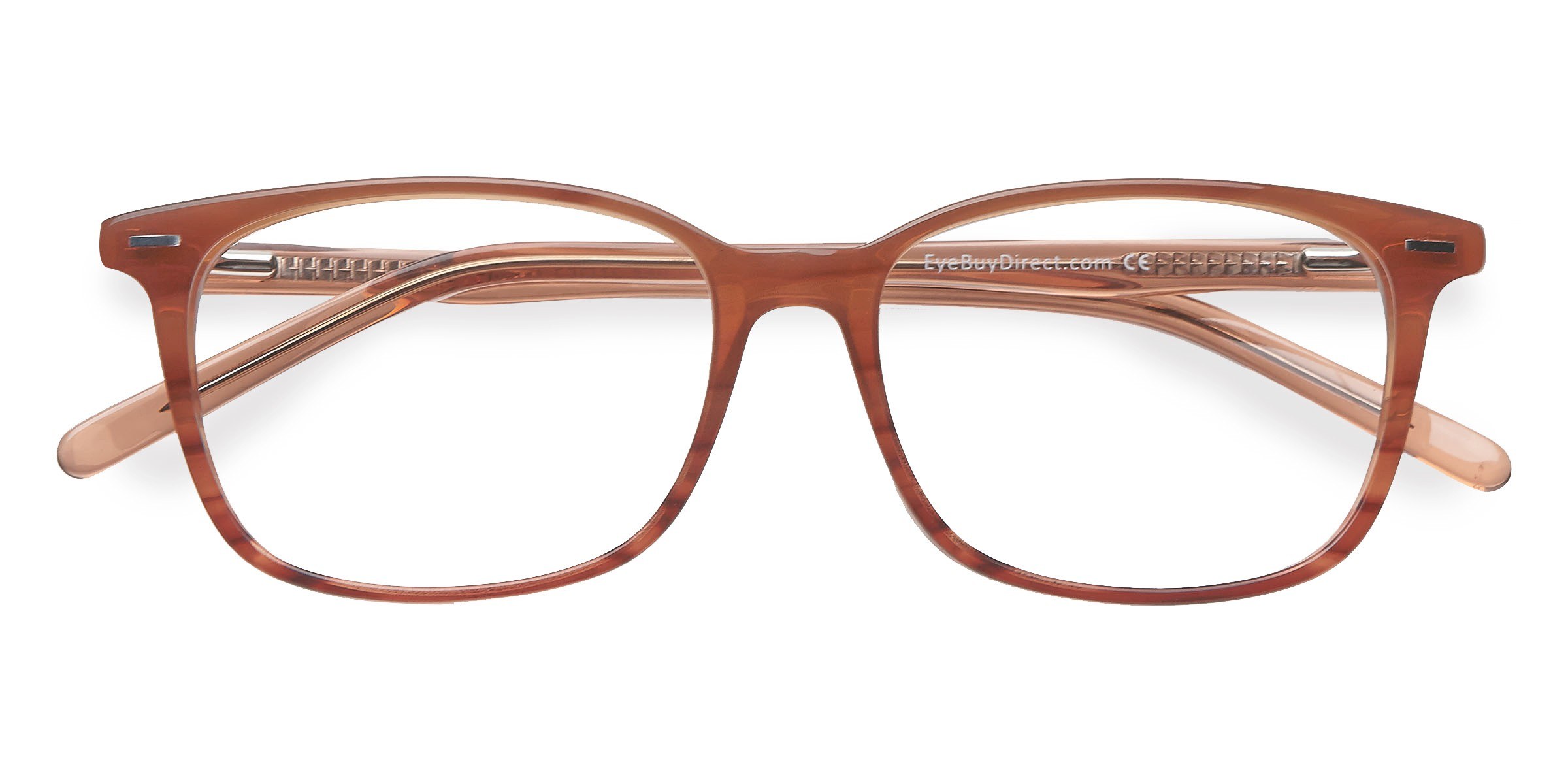 Seapoint Rectangle Brown Striped Full Rim Eyeglasses | Eyebuydirect Canada