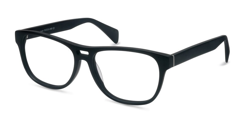 Leon Matte Black Full Rim Eyeglasses | Eyebuydirect Canada