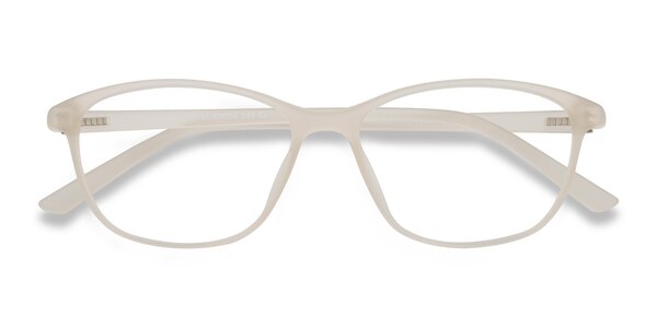 District Rectangle Matte Beige Glasses for Women | Eyebuydirect