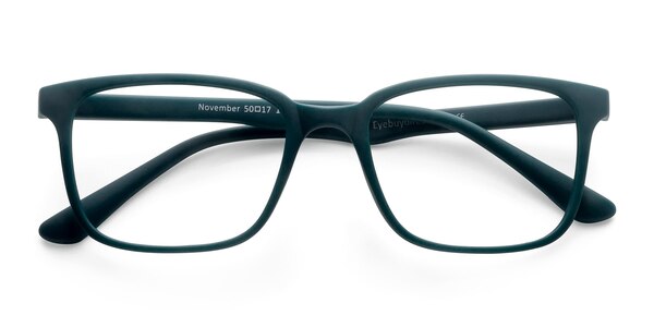 November Rectangle Matte Green Full Rim Eyeglasses | Eyebuydirect Canada