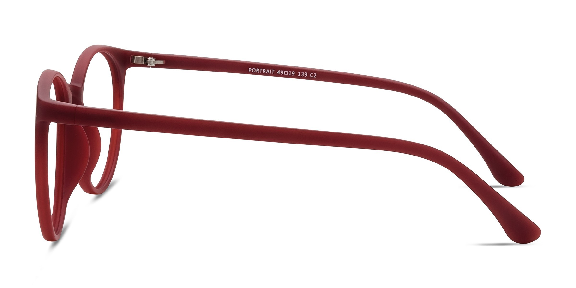 Portrait Round Matte Red Glasses for Women | Eyebuydirect