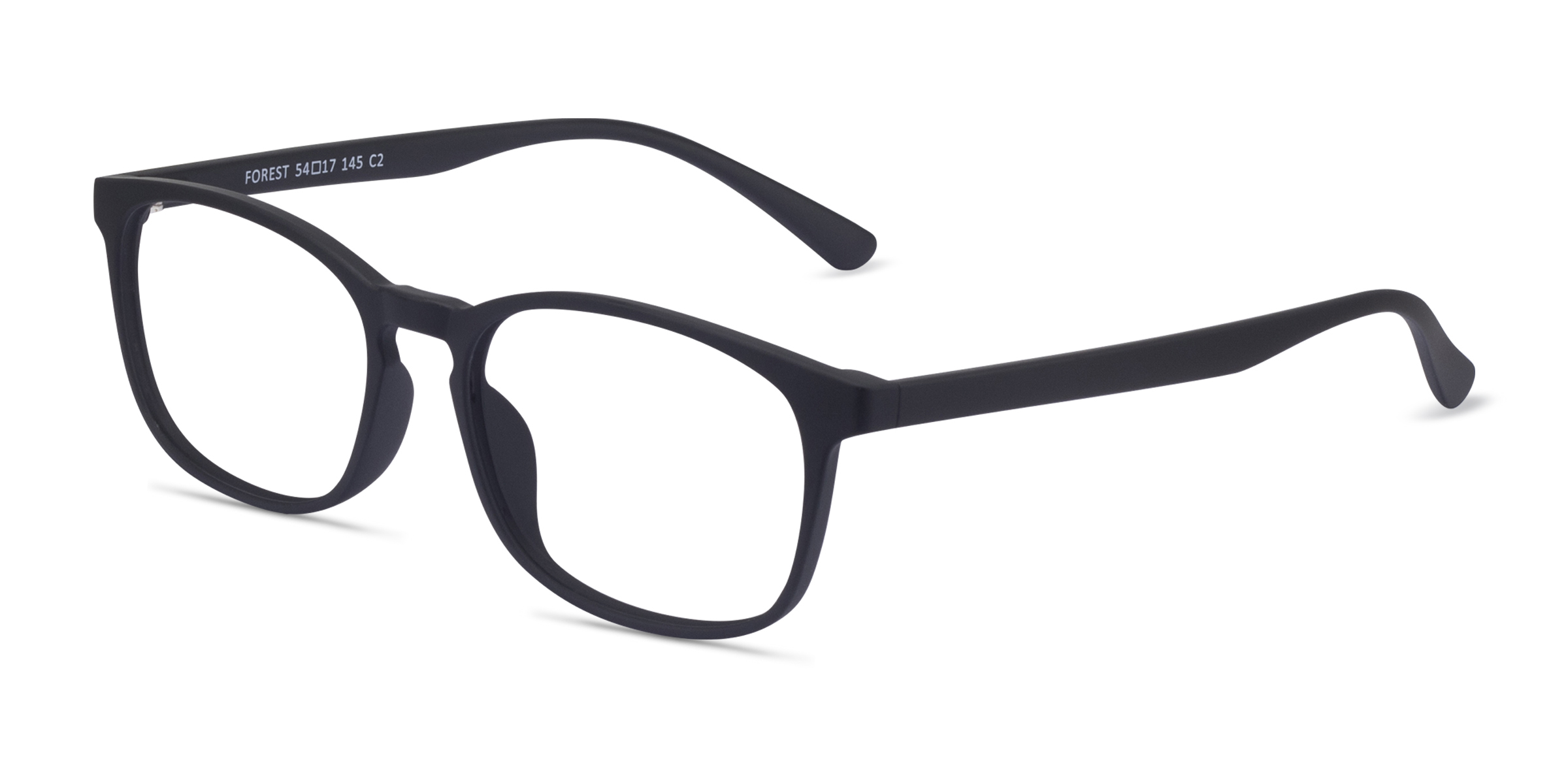 Forest Rectangle Matte Black Full Rim Eyeglasses | Eyebuydirect