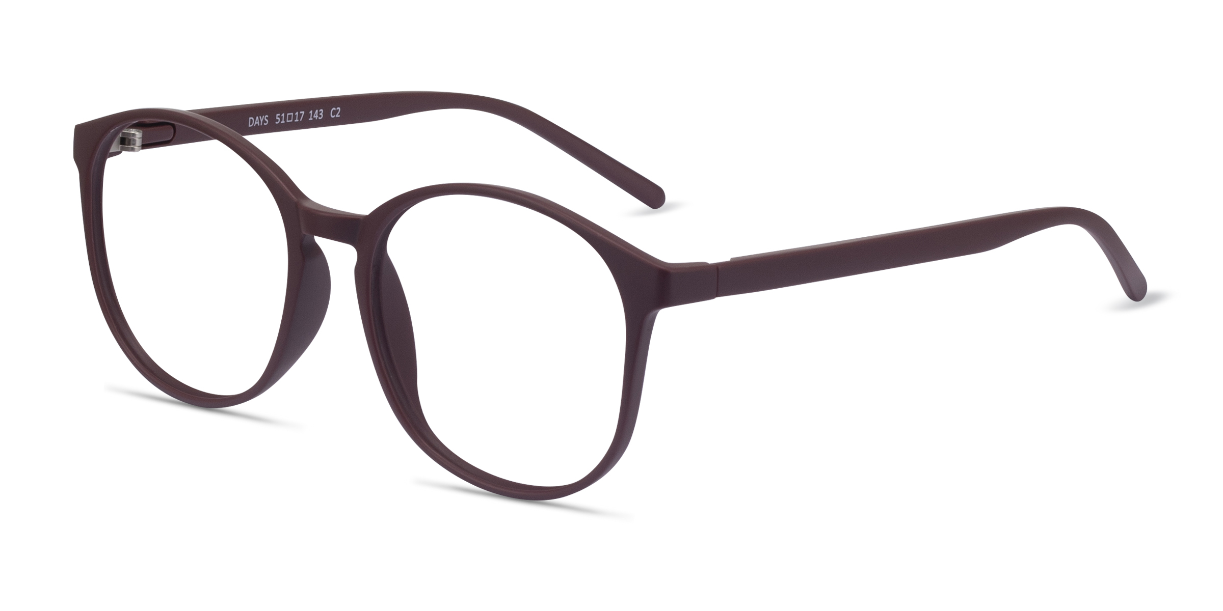 Days Round Matte Red Full Rim Eyeglasses | Eyebuydirect