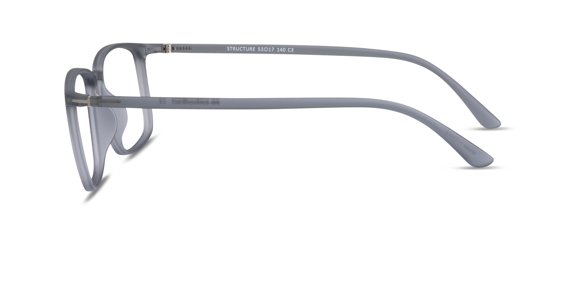 Structure Rectangle Clear Gray Full Rim Eyeglasses | Eyebuydirect