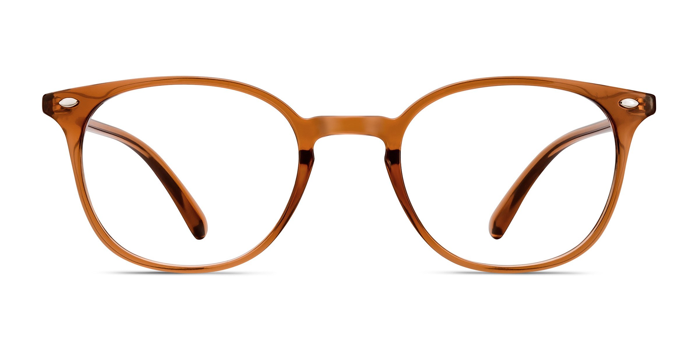 Hubris Round Clear Copper Full Rim Eyeglasses | Eyebuydirect