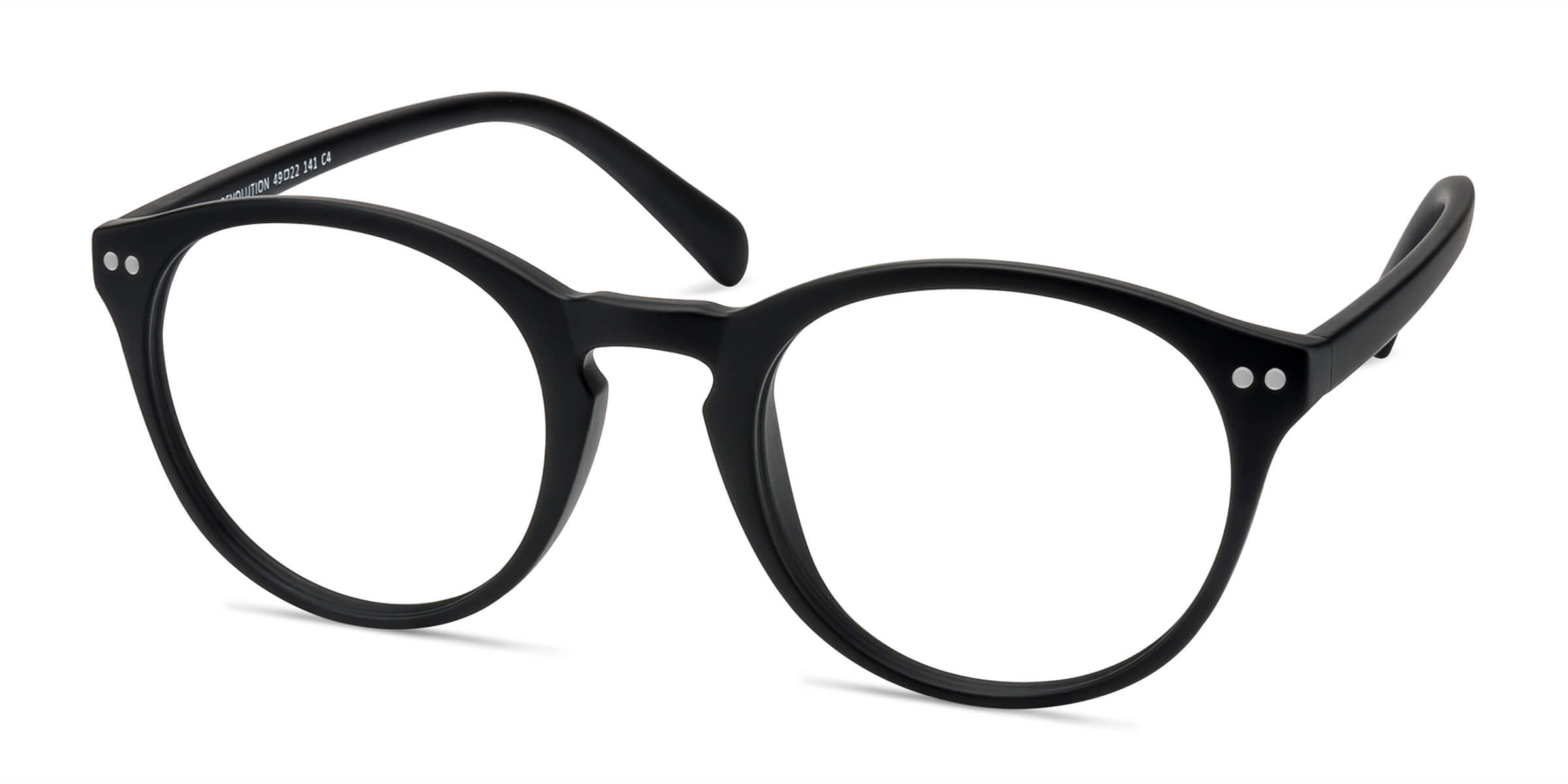 Revolution Round Matte Black Full Rim Eyeglasses | Eyebuydirect