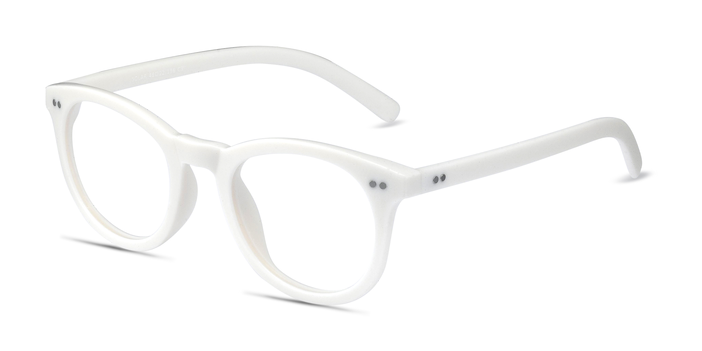 Solar Oval Matte White Full Rim Eyeglasses | Eyebuydirect