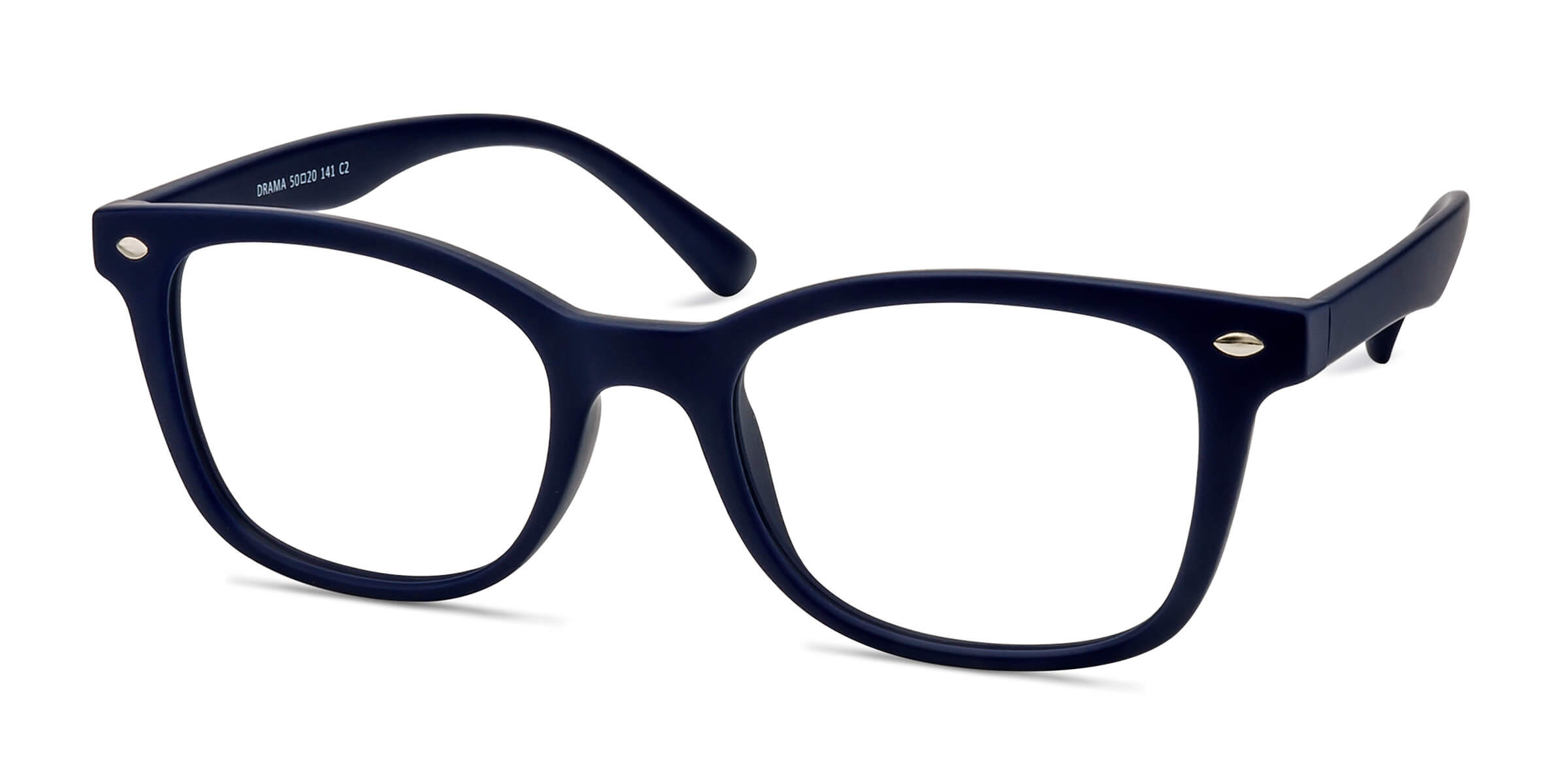 Drama Rectangle Navy Full Rim Eyeglasses Eyebuydirect