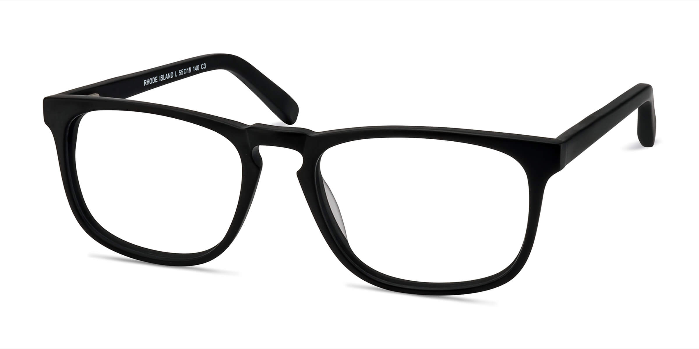 Rhode Island Rectangle Matte Black Full Rim Eyeglasses Eyebuydirect