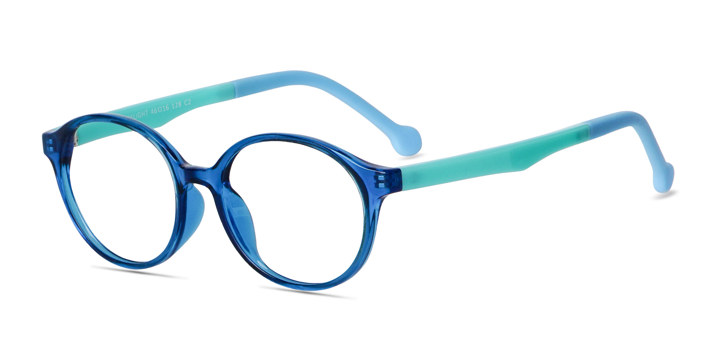 Daylight Oval Clear Blue Glasses For Kids | Eyebuydirect