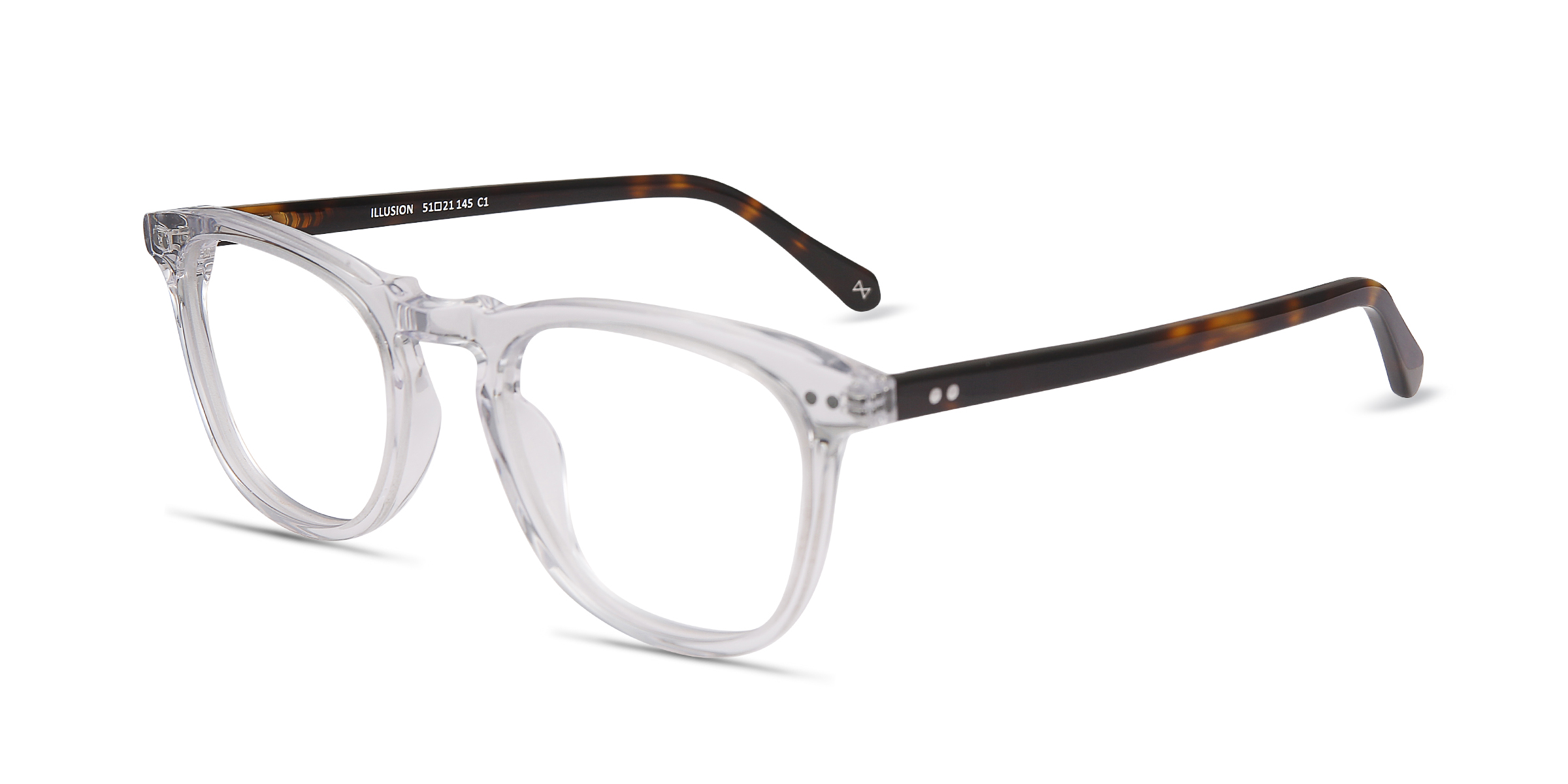 Illusion Rectangle Translucent Glasses for Men | Eyebuydirect Canada