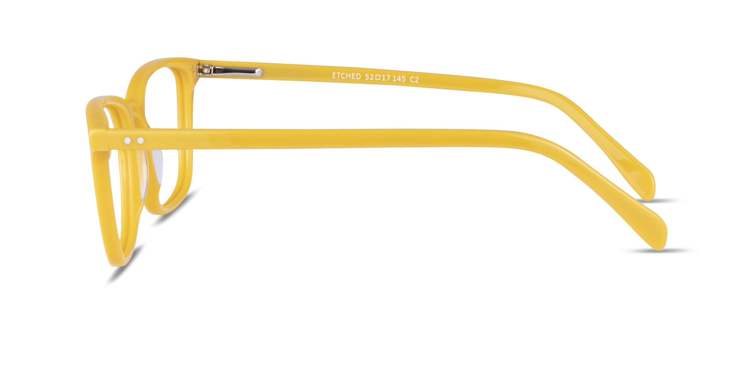 Etched Rectangle Yellow Full Rim Eyeglasses | Eyebuydirect